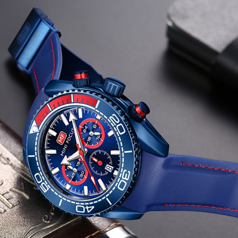 Men’s Watch Obsyss FX Navitimer Quartz Water Resistant Stainless Steel ...