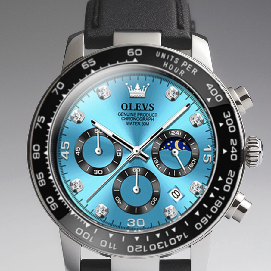 Obsyss OLEVS Master Men’s Watch Quartz Water Resistant Silicone Band ...