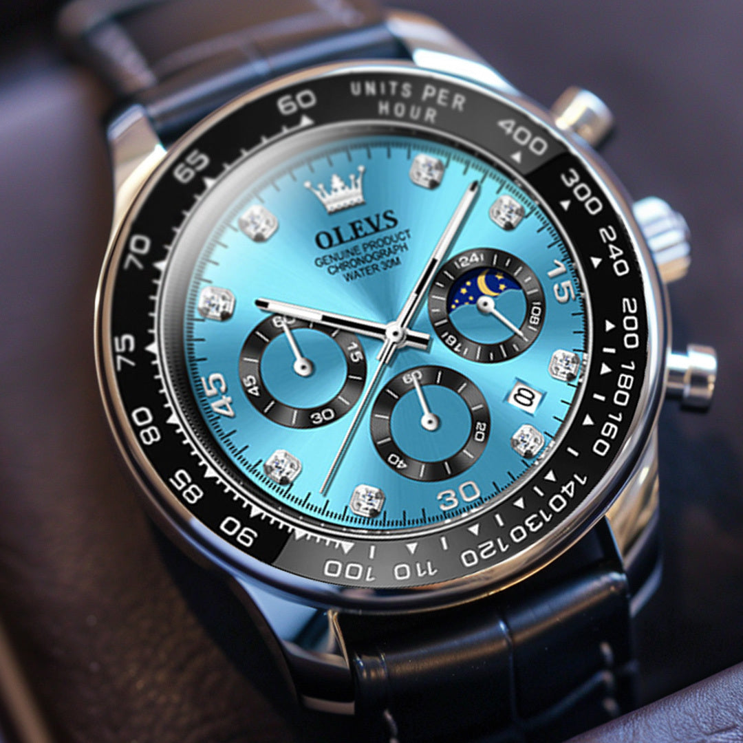 Obsyss OLEVS Master Men’s Watch Quartz Water Resistant Silicone Band ...