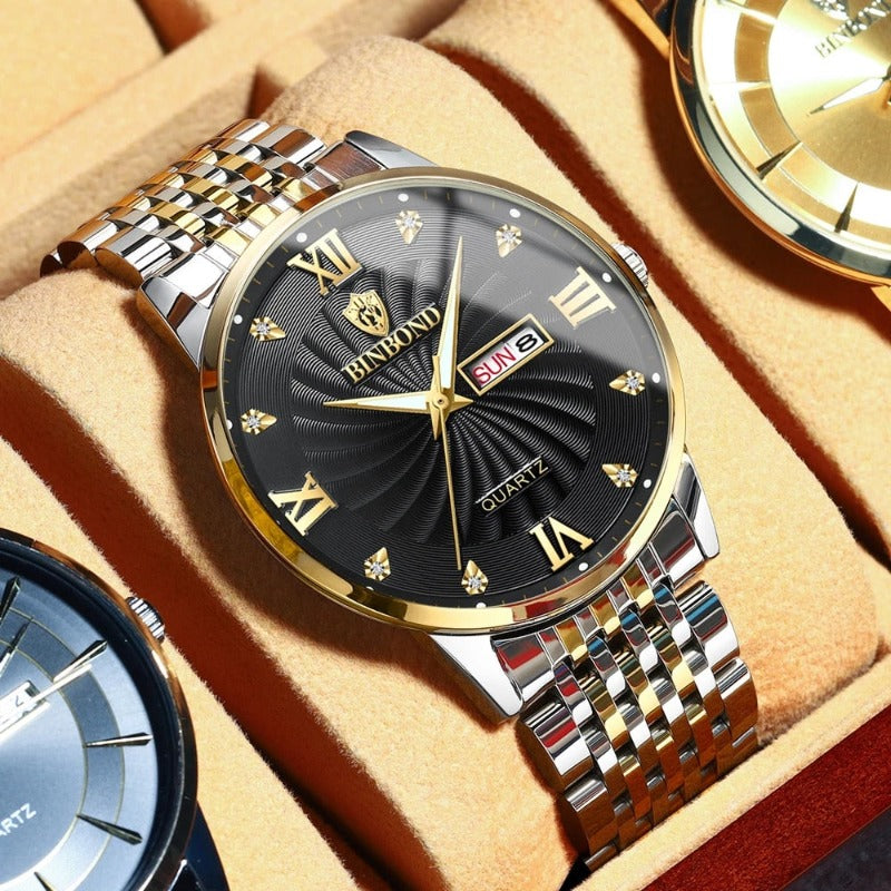 Obsyss BOND Luxe Men’s Watch Quartz Water Resistant Stainless Steel ...