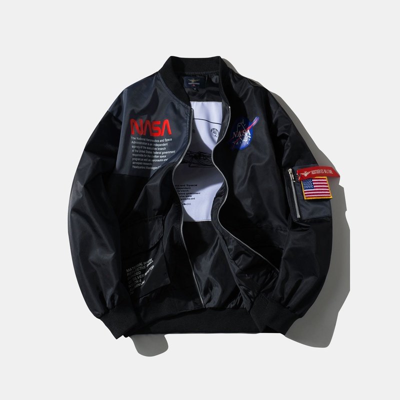 Oversized NASA Print Bomber Jacket – OBSYSS